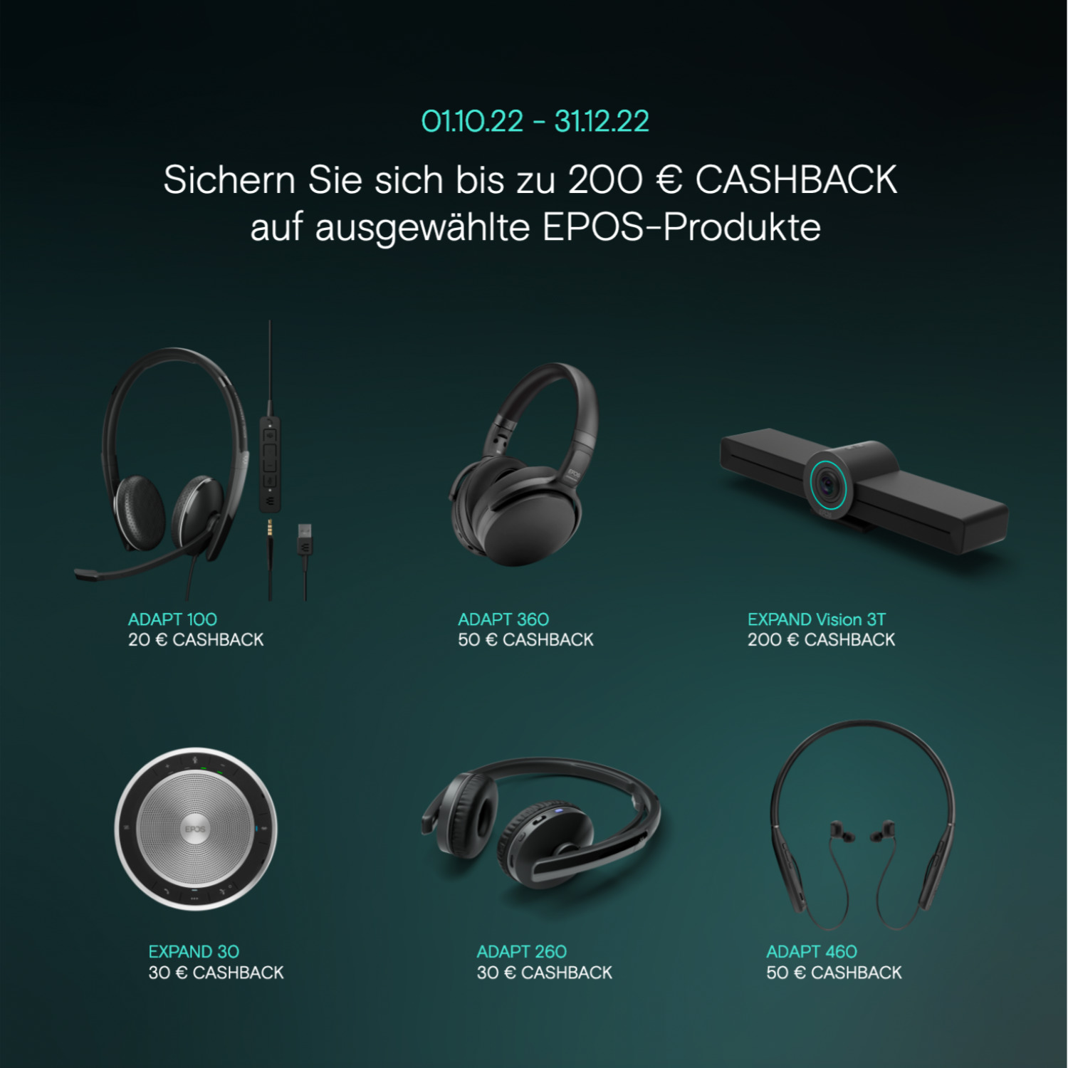 Cashback für EPOS Headsets und Speakerphones | Comhead Headset Company